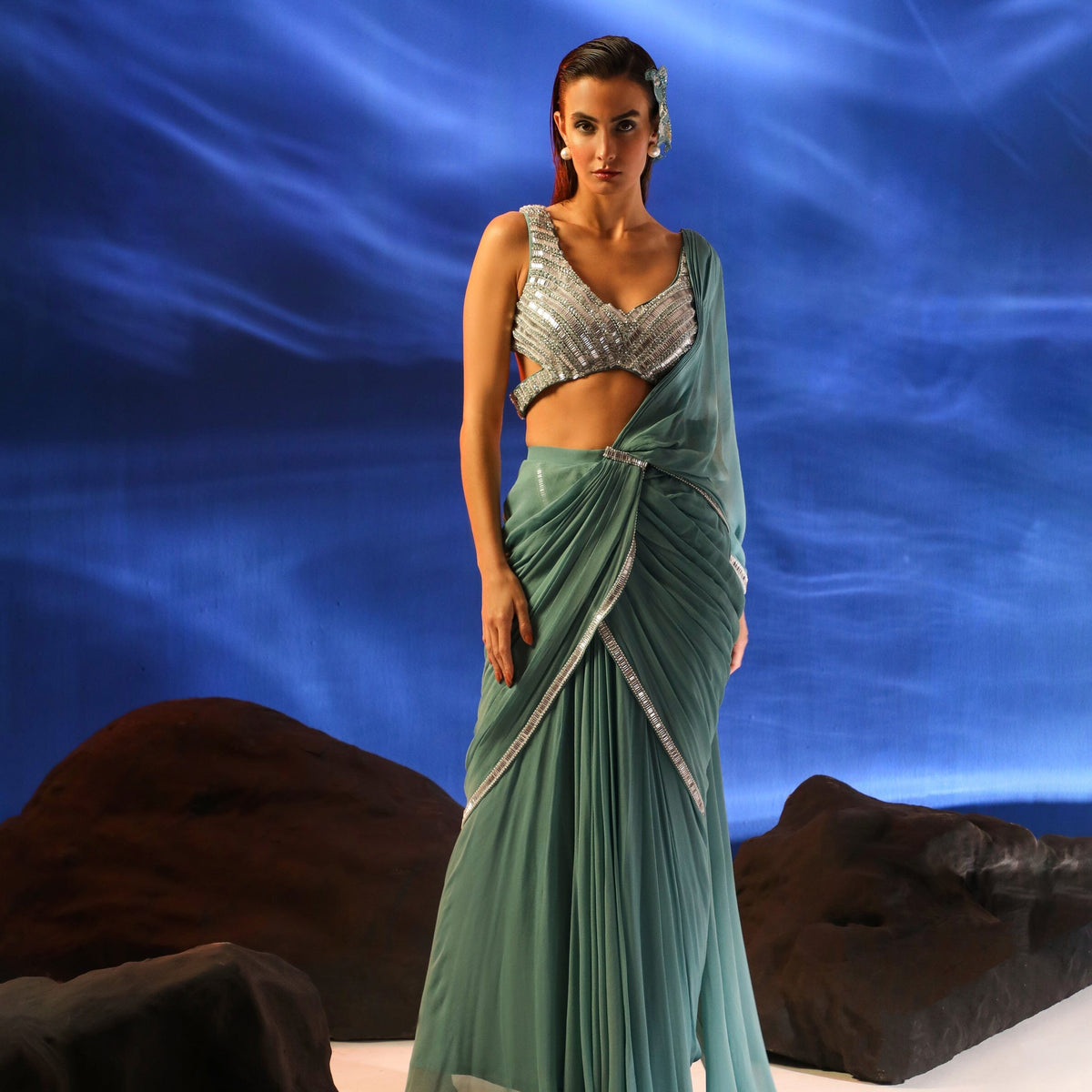 Ava Jade Saree – shopnavaa